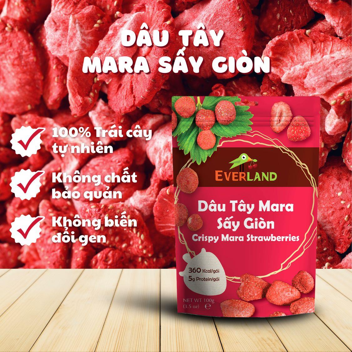 Dâu Tây Mara Sấy Giòn 100g