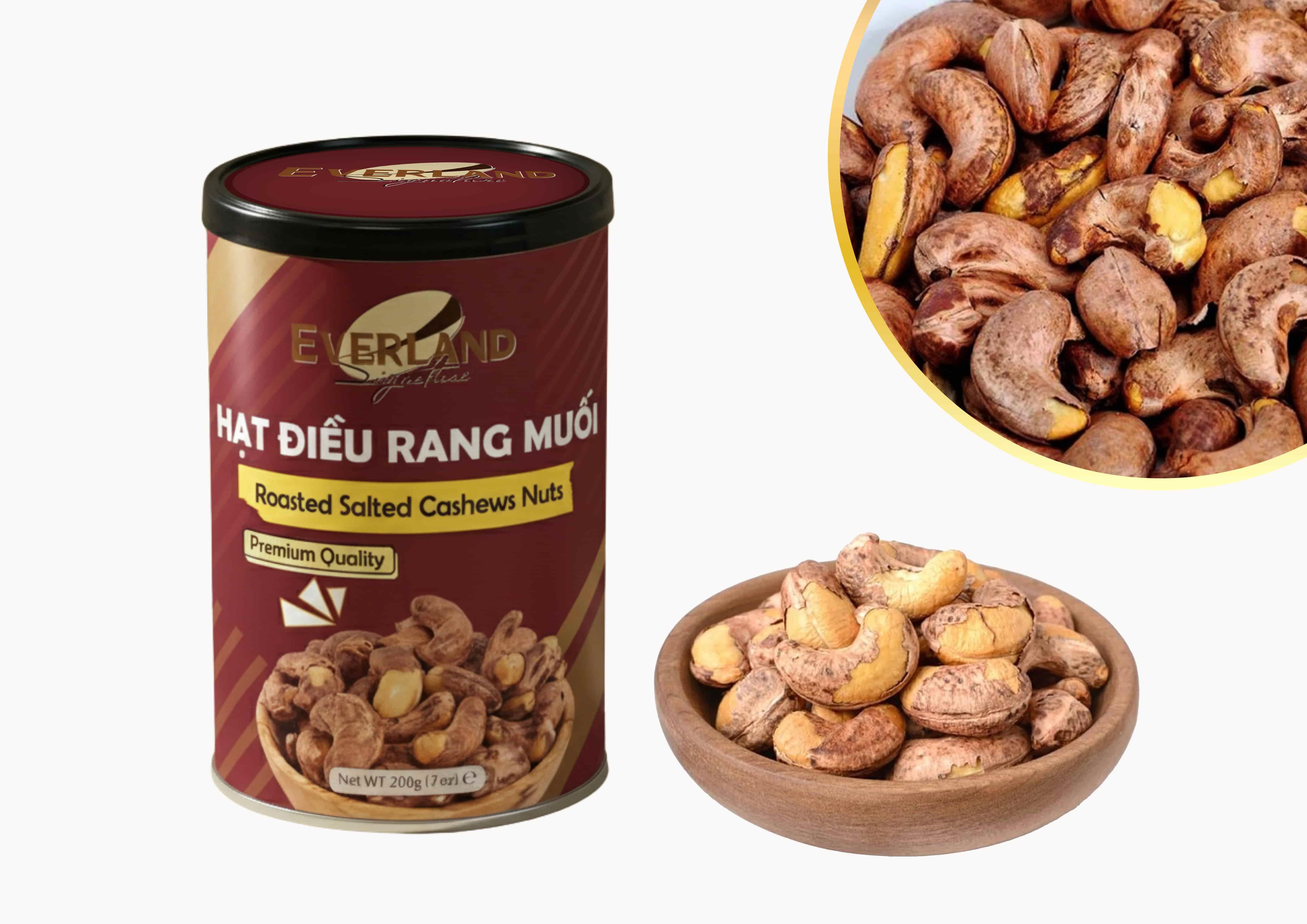 Hạt Điều Rang Muối Everland (Vỏ lụa) 200gr