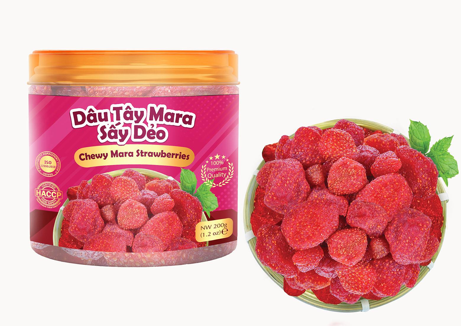 Dâu Tây Mara Sấy Dẻo 200gr - Hũ